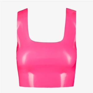 Commando | Tops | Hot Pink Commando Patent Faux Leather Top | Poshmark
